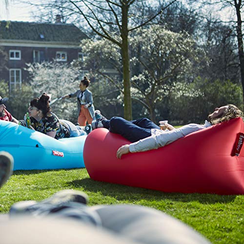 Fatboy Lamzac the Original Version 1 Inflatable Lounger with Carry Bag, Inflatable Couch for Indoor or Outdoor Hangout or Lounge Air Chair - Aqua Blue