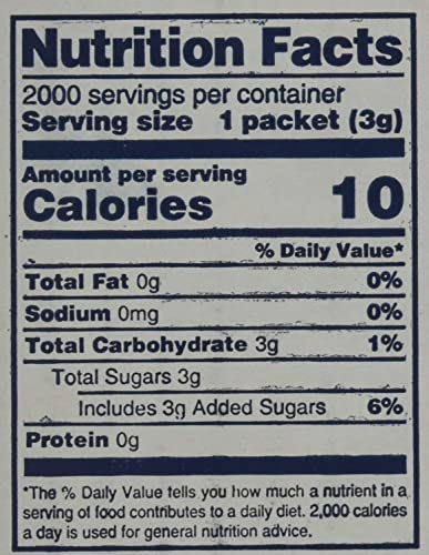 Domino Sugar Packets, 0.1 Ounce (Pack of 2000)
