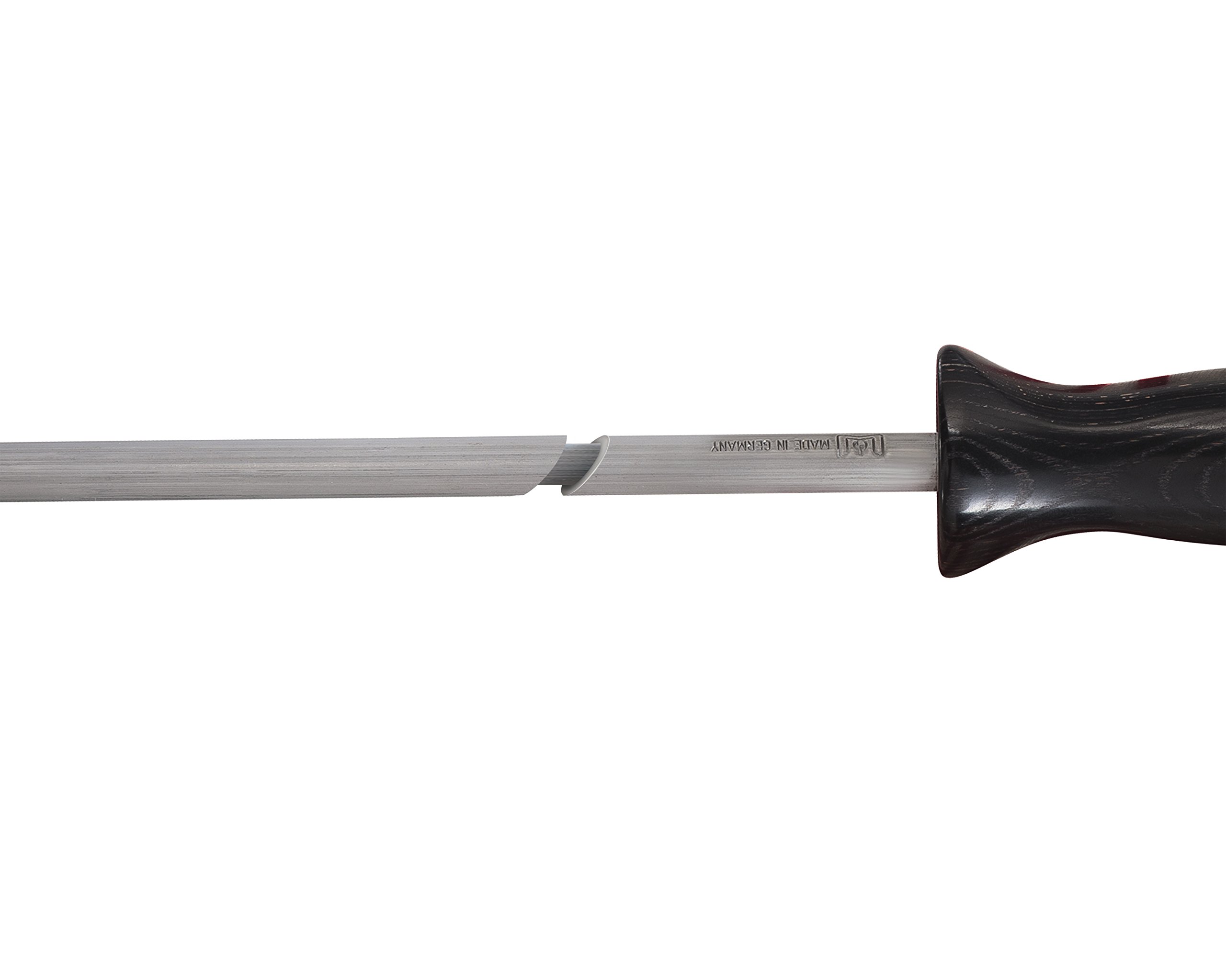WOLF GOURMET 10" Honing Steel, Ergonomic for Comfort and Control, Forged High-Carbon Stainless Steel, 12.5 Degree Angle, Durable (WGCU190S)