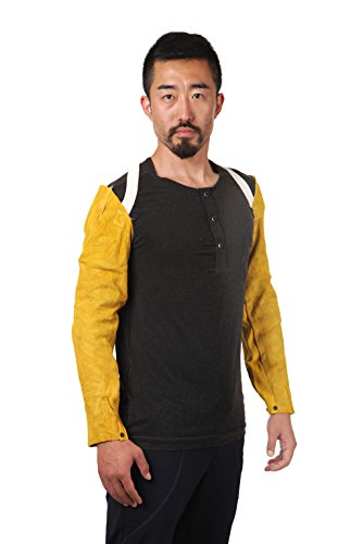 Joyutoy 24" Welders Sleeve Leather, Brown with Shoulder Extension,Heat Resistant (Sleeves 3)