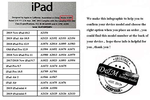 Personalized distressed leather iPad cover case for iPad Pro 9.7 11 12.9 Leather iPad portfolio case for 2019 iPad Air 10.5 inch IDP97SPNC