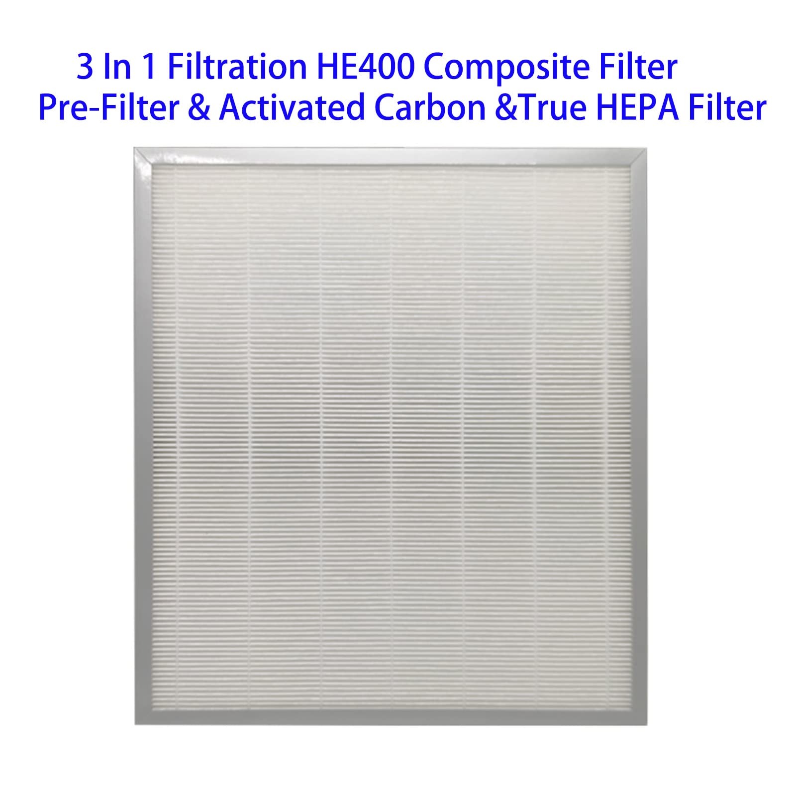 HE4FKPET Replacement Filter Fit for Shark HE400 HE401 HE402 HE405 Models 4-Fan Air Purifier, Replacement Part HE4FKPET