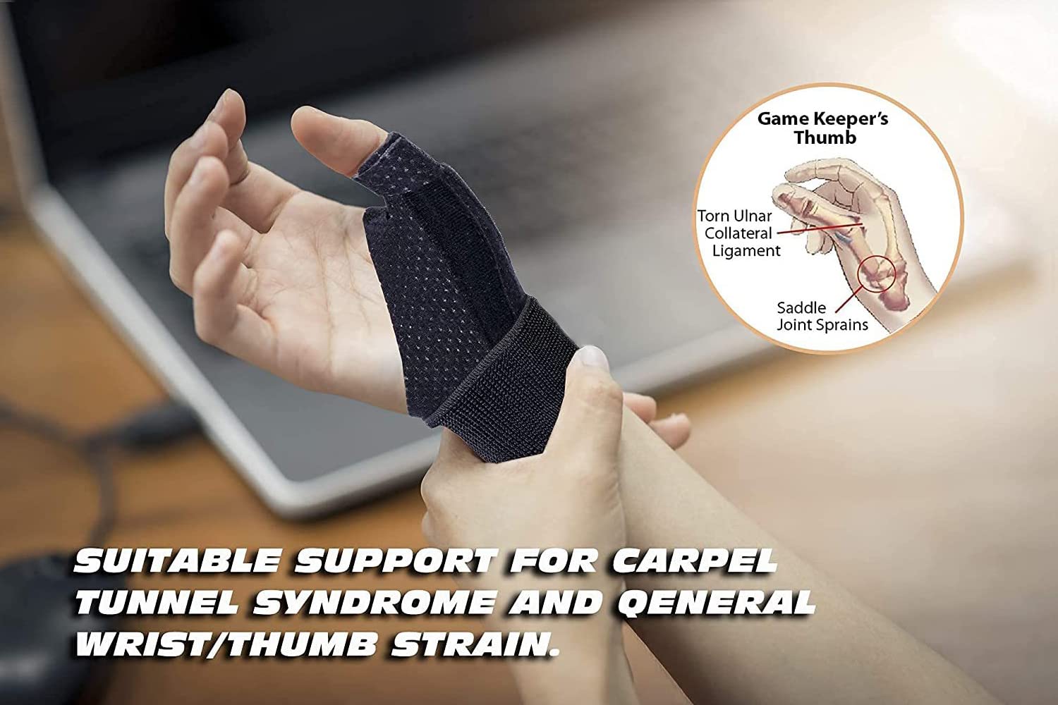 Kmtooon Reversible Thumb & Wrist Stabilizer Splint Brace for Trigger Finger, Pain Relief, Arthritis, Tendonitis, BlackBerry Thumb, Sprained