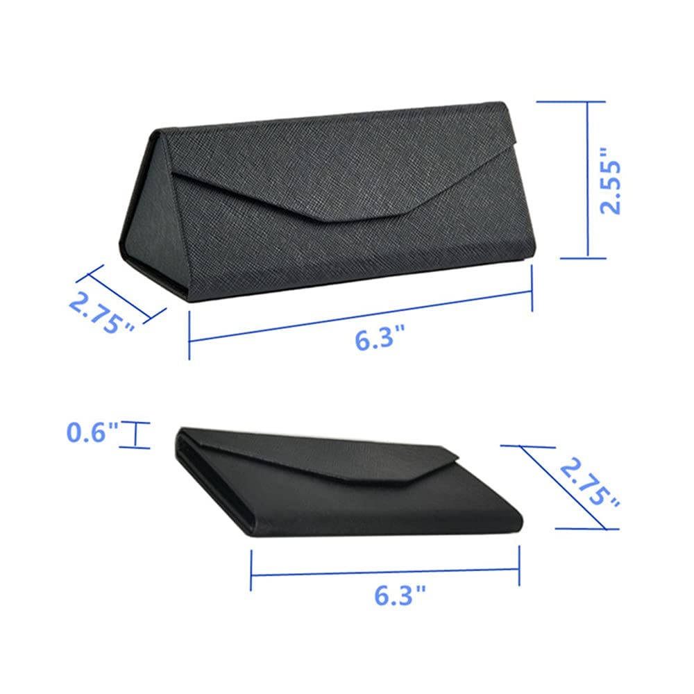 DeYoungArbeit 2-pack Collapsible Travel Glasses Case Foldable Flat for Eyewear Storage