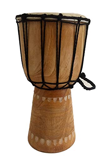 Djembe Drum Bongo Congo African Drum -MED SIZE- 12" High x 5" Drum Head, JIVE® BRAND- Professional Sound