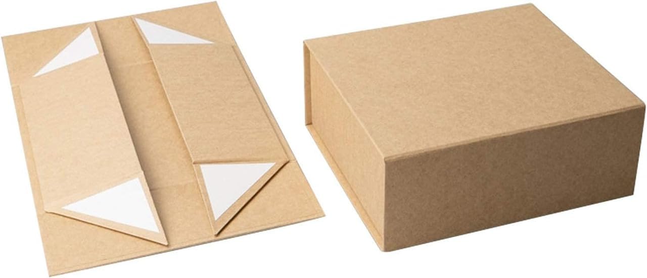 RayofSun Brown Small Gift Boxes With Lids For Presents.10.5 * 7 * 3in Bridesmaid Proposal Box ForFor Wedding,Christmas,Birthday(1pc