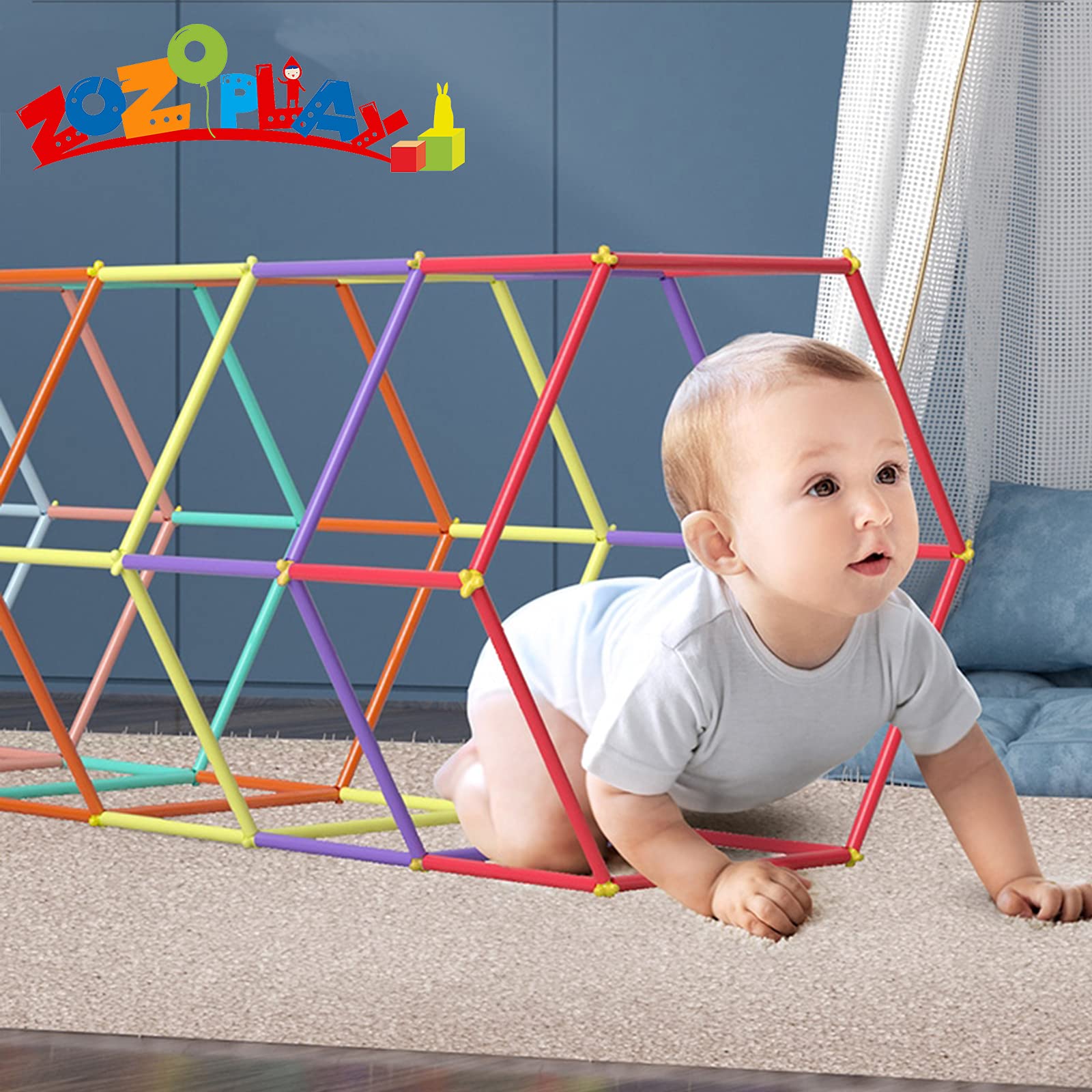 ZOZOPLAY Straw Constructor STEM Building Toys 800 Piece Straws and Connectors Building Sets Colorful Motor Skills Interlocking Plastic Engineering Toys Best Educational Toys Boy & Girl