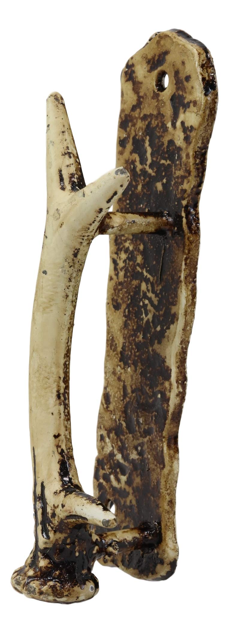 Ebros Set of 2 Western Rustic Deer Antlers Door Pull Handle Hardware Pack of 2 Left and Right Sides Decorative Accent 8" High for Barn Doors Entrance Main Cabin Lodge Country Home Antler Accent