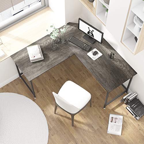 Elephance Large L Shaped Desk 59" Corner Computer Desk PC Table Gaming Table Writing Desk for Home Office