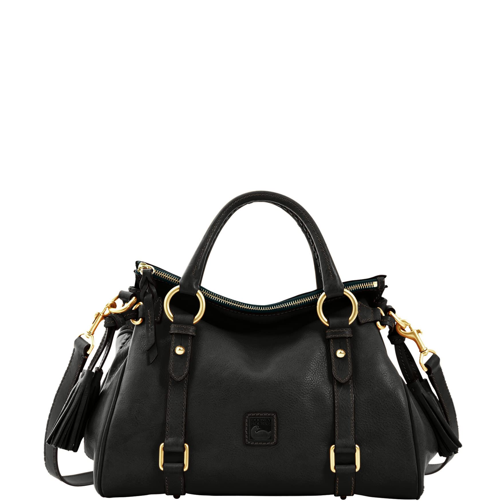 Dooney & Bourke Florentine Small Satchel, Black/Black Trim