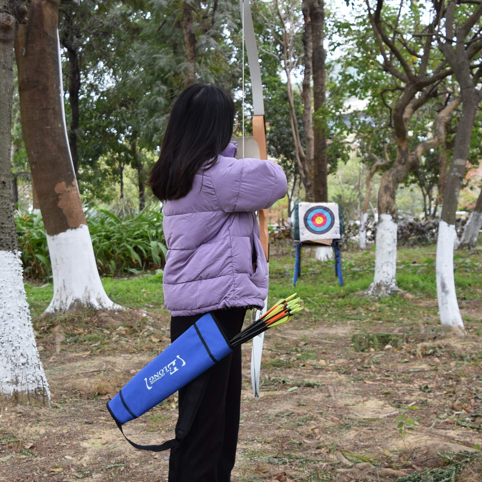 ELONG OUTDOOR Archery Arrow Quivers Back Hip Quiver Youth Adults Target Practice Arrows Holder Bag