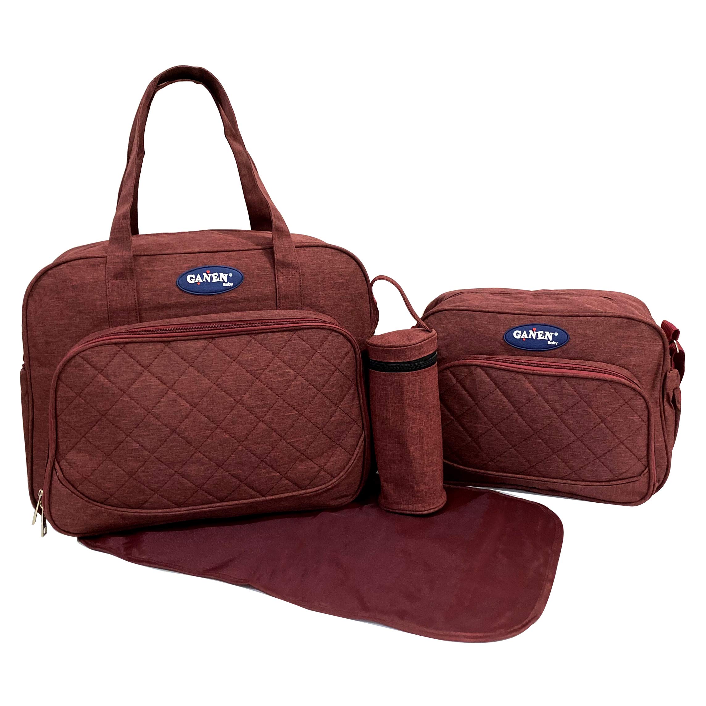 Diaper Bag Maternity Mother Baby Bags Multifunction Travel Pack Large Capacity (Red)