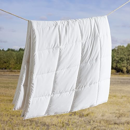 UGG 23742 Aimee Full-Queen Basic Comforter Hypoallergenic Lofty Fill Quilted Blanket Machine Washable 90 x 92-inch Box Stitched Down Alternative Comforters, Full/Queen, Bright White