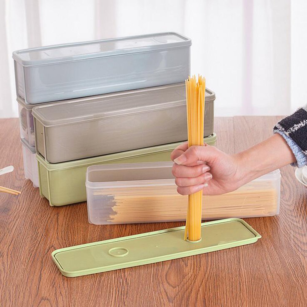 Guardians Pasta Container Food Storage Spaghetti Cereal Noodle Keeper Box with Blue Cover