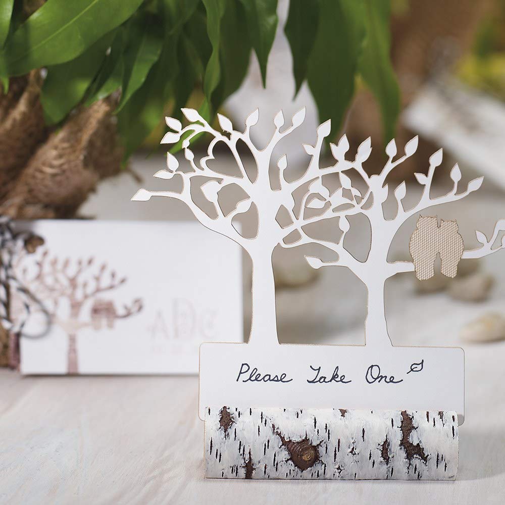 WEDDINGSTAR Faux Birch Log Card Holders (6)