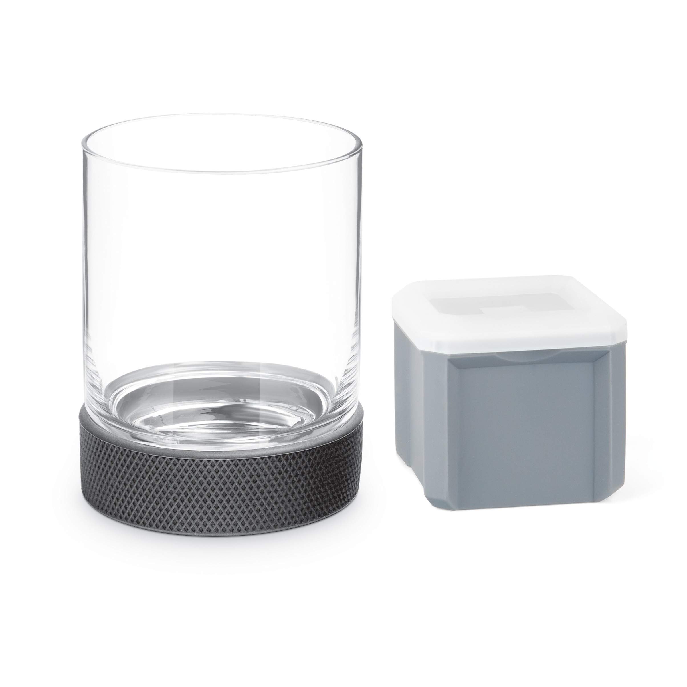 Final Touch Breakaway Whiskey/Cocktail Hockey Puck Tumbler Sports Glasses with Square Ice Mould - - 12oz (350ml) (FTA6635)