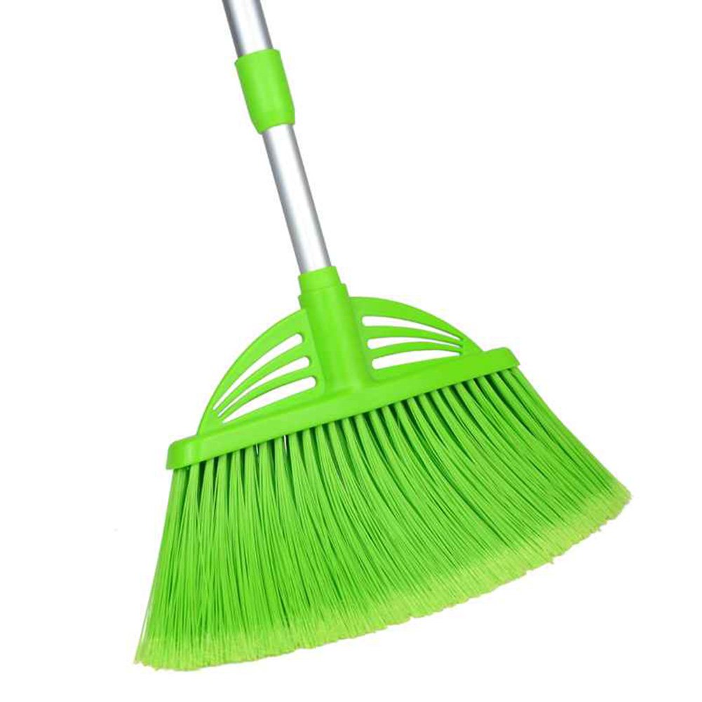Xifando Three-Section Telescopic Aluminum Alloy Rod Long-Handled Broom(Green)