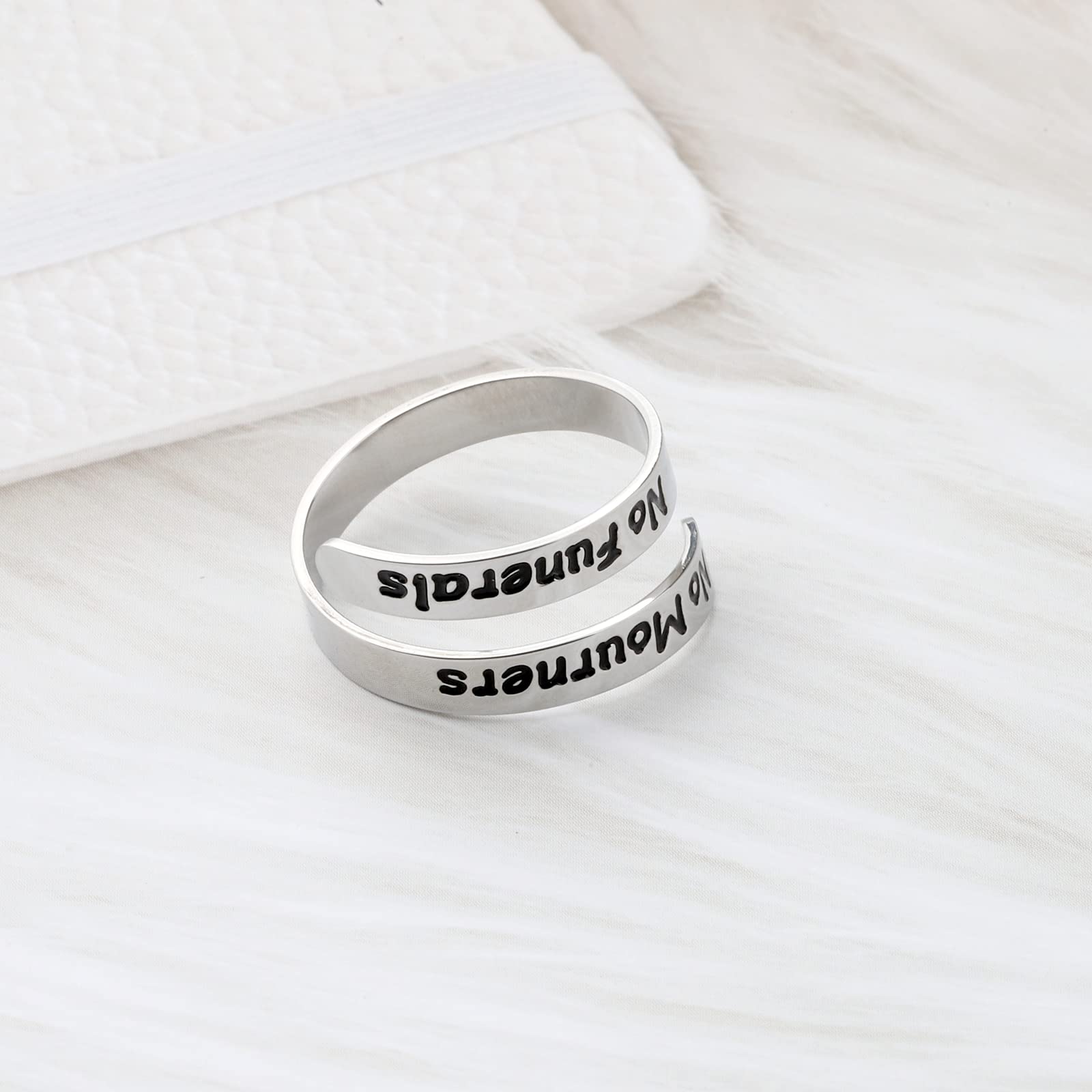 FAADBUK Six Of Crows Inspired Gift No Mourners No Funerals Crooked Kingdom Gift Bookish Gift Book Lover Gift (Ring)