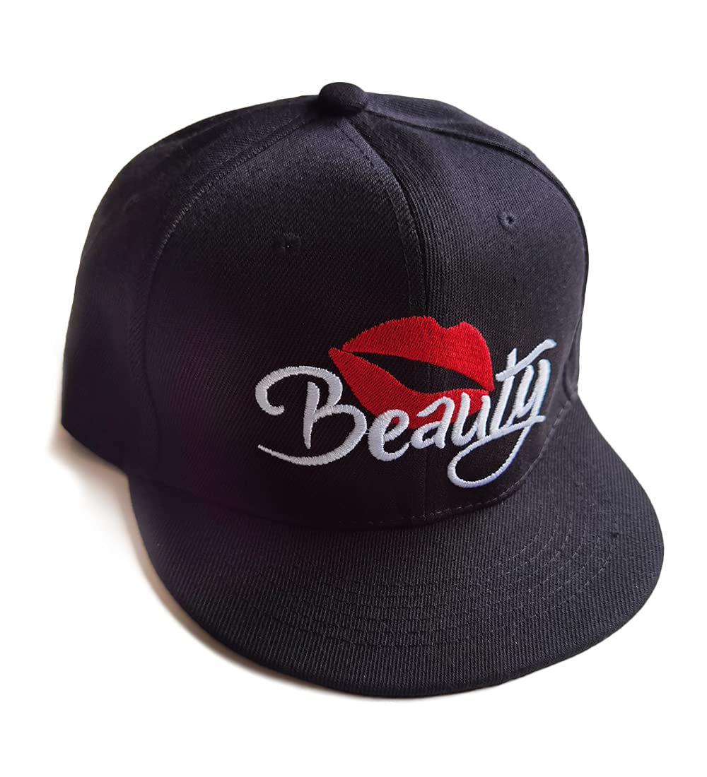 Double Fashion Couple Snapbacks Matching Beauty&Beast Snapbacks Baseball Cap Flatbill Hip Hop Hats Adjustable (Lip&Paw-2), One Size