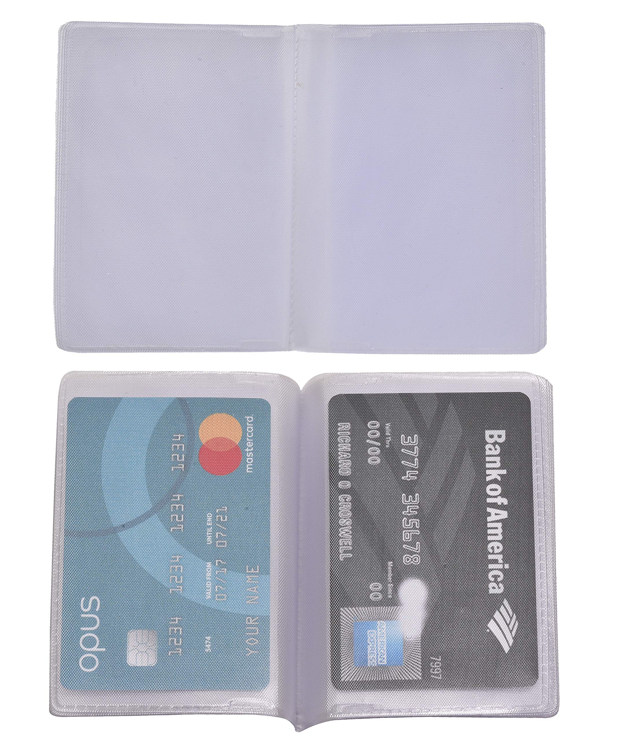 ESTALON Wallet Inserts for Credit Cards - Transparent Plastic Card Insert Replacement