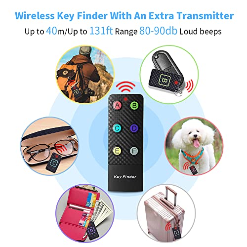 Key Finder with 6 Receivers & 1 Remote, Chlovoe Wireless Remote Control RF Item Locator Tracker for pet Wallet Phone Luggage