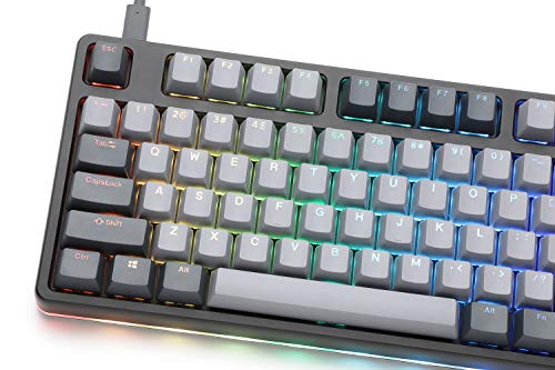 DROP CTRL High-Profile Mechanical Keyboard — Tenkeyless TKL (87 Key) Gaming Keyboard, Hot-Swap Switches, Programmable, Backlit RGB LED, USB-C, Doubleshot PBT, Aluminum (Black, Kaihua Speed Silver)