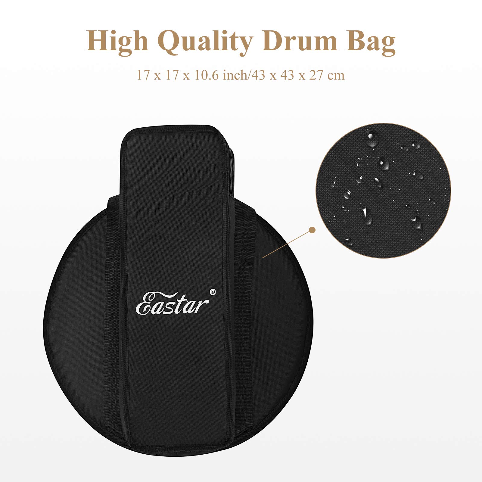 Eastar Snare Drum Set with Drum Sticks,for Beginners with Snare Drum Stand, Mute Pad, Snare Drum Bag, Drum Key, 14"X 5.5", Starry Blue