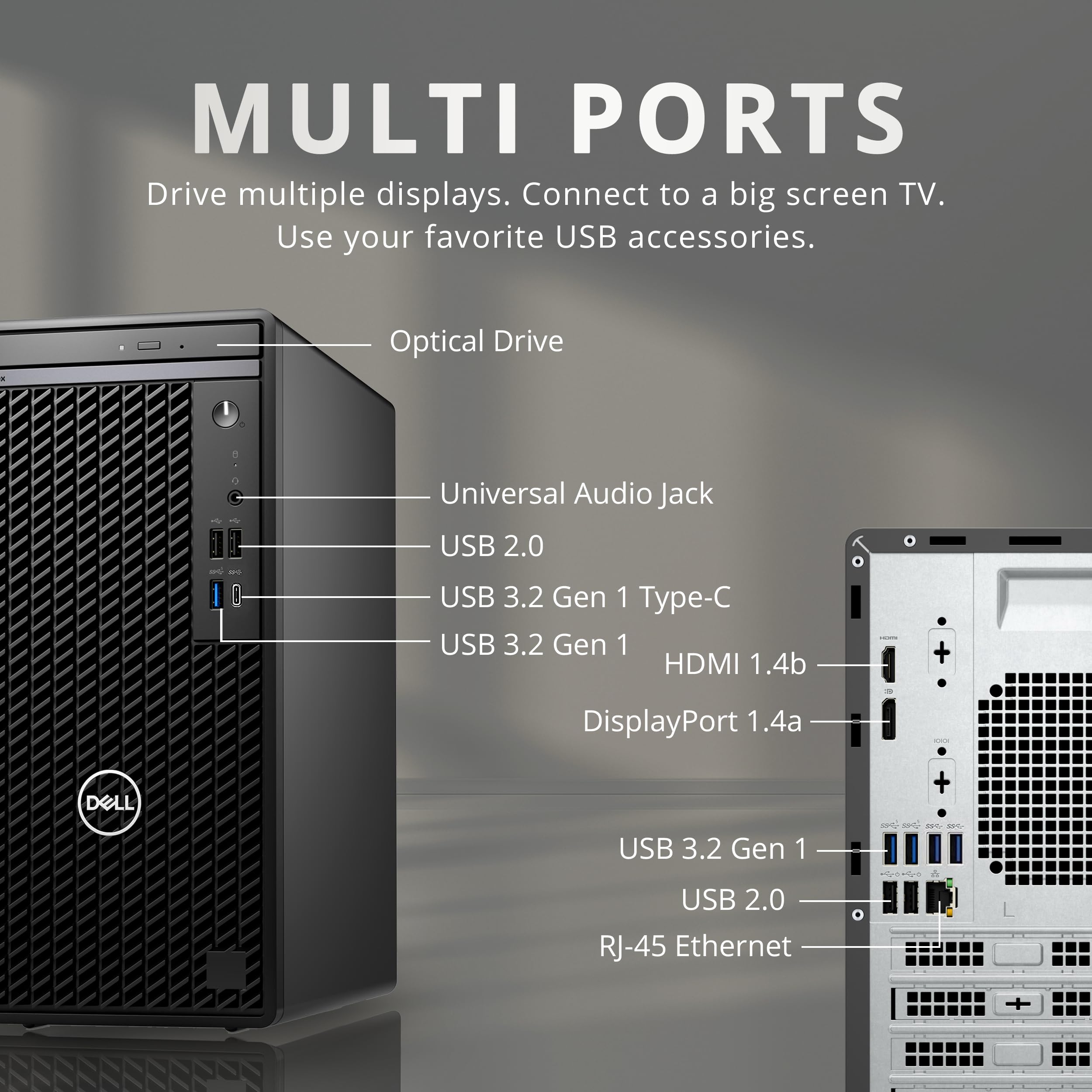 Dell OptiPlex 5000 Business Desktop Computer Tower, Intel Core 12th Gen i5-12500 Processor, 8GB RAM, 256GB PCIe SSD, Intel UHD Graphics 770, DVD Drive, Windows 11 Pro, Black