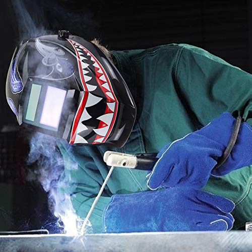 Holulo Welding Helmet Solar Power Auto Darkening Wide Viewing Field Professional Hood for MIG TIG ARC MMA
