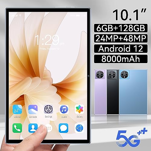 deriny X15 10 inch Android Tablet,1080p Full HD,Long Lasting Battery,Dual Camera,6GB RAM 128GB ROM,Dual SIM,WiFi,GPS,Bluetooth,Fire HD Kids Tablet,Widely Compatible with App(Blue)
