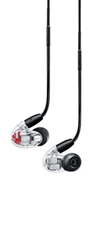 Shure SE846 Wired Sound Isolating Earbuds, High Definition Sound + Natural Bass, Four Drivers, Secure in-Ear Fit, Detachable Cable, Durable Quality, Compatible with Apple & Android Devices - Clear