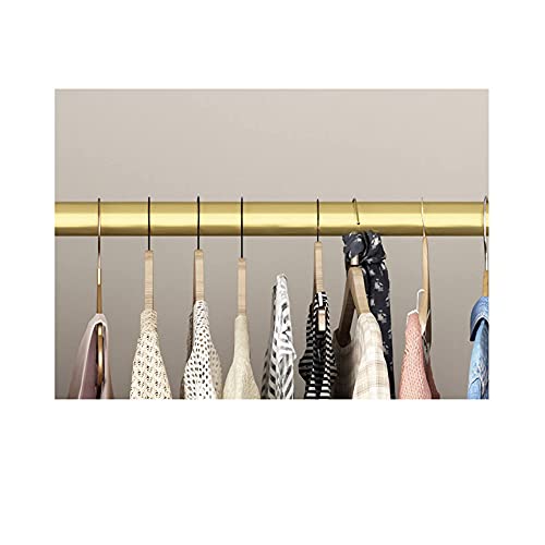 NEOCHY Clothing Display Racks, Iron Heavy-Duty Hangers, Open Bedroom, Balcony Drying Racks, Men's and Women's Display Racks, Saving Space/Golden/150X40X150Cm
