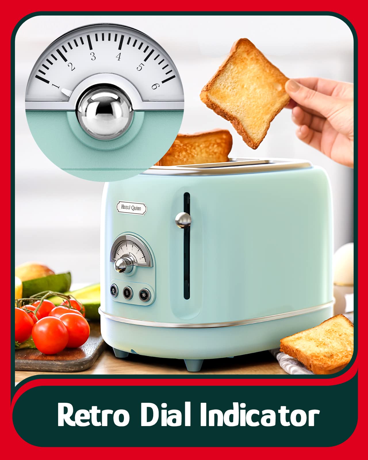 Hazel Quinn 1.7L Electric Kettle and 2-Slice Retro Toaster Set