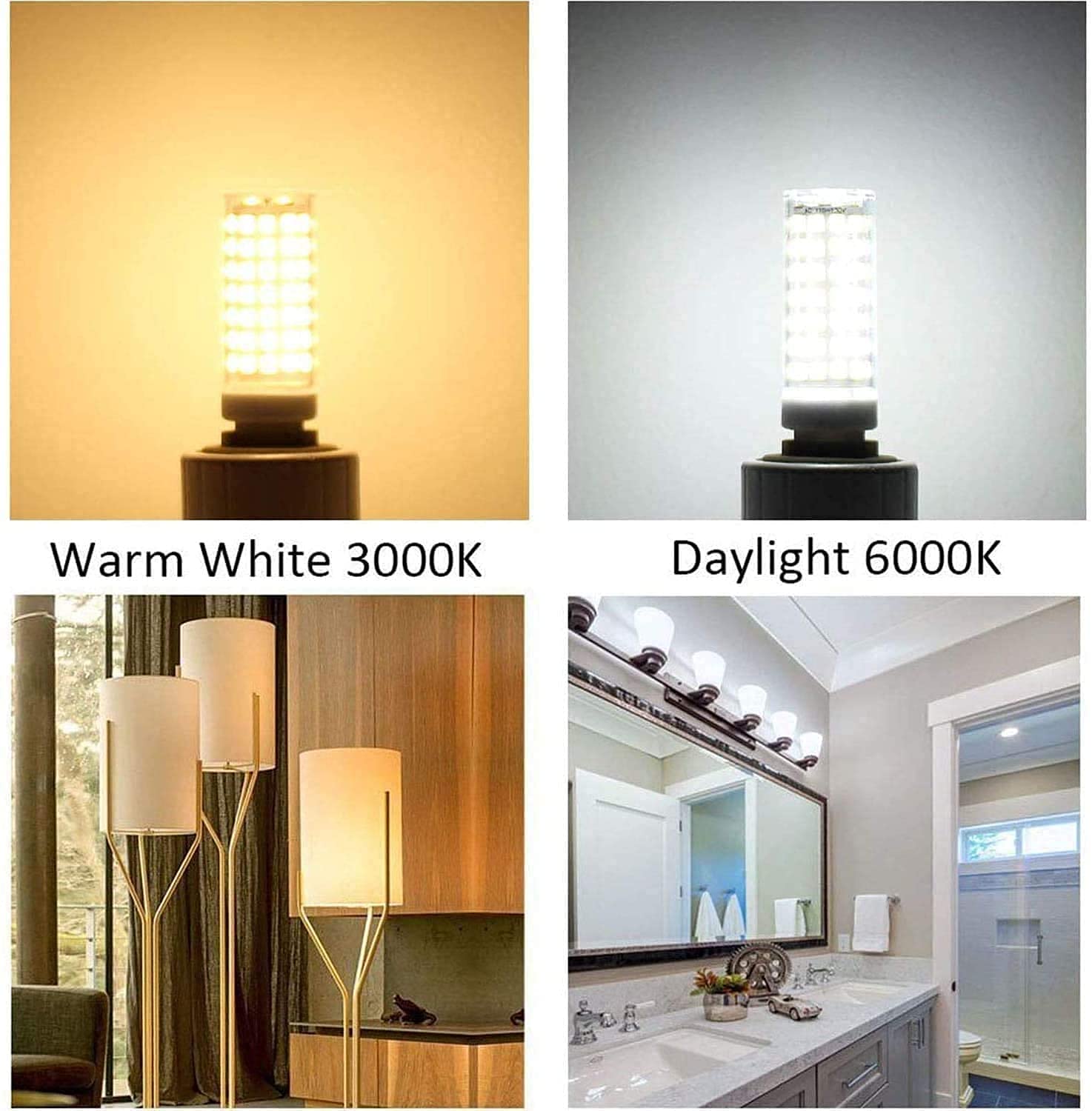 E17 Led Bulb 8W dimmable AC110v 120v E17 led Microwave Oven Light 800LM 80 watt Halogen Equivalent E17 Base Daylight White 6000k(2 Pack of