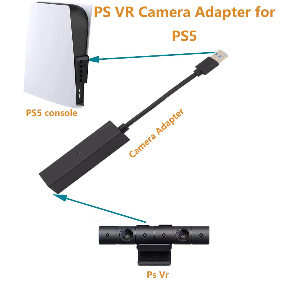 for PSVr Camera Adapter Connector for Ps5,Usb3.0 Male to Female PS4 VR to PS5 converter-19.5cm
