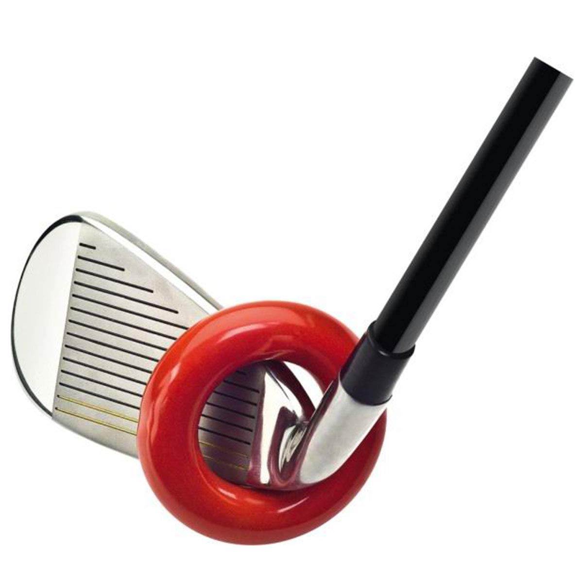 E-outstanding 2PCS Golf Weighted Swing Ring Outer Diameter 6cm for Golf Clubs Warm up Aid for Training Golf Accessories (1 x Black + 1 x Red)
