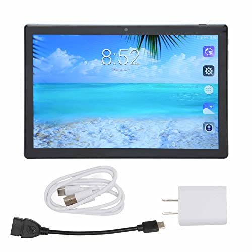 FOLOSAFENAR HD Tablet, US Plug 100‑240V 5000mAh Dual Speakers 8 Core CPU 10.1 Inch Portable Tablet Support Fast Charging 4G Network for Home (Blue)