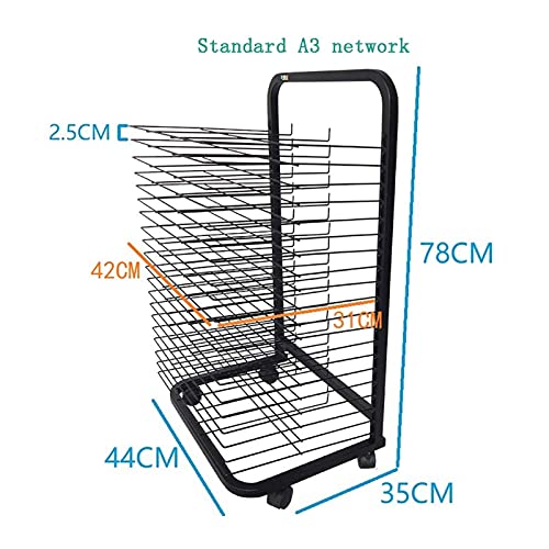NEOCHY Drying Racks,Can Be up and Down Art Drying Racks, Oilings, Watercolors and Cultural and Art Paper Works Display Racks 20-Shelf/H78Cm/20 Floors