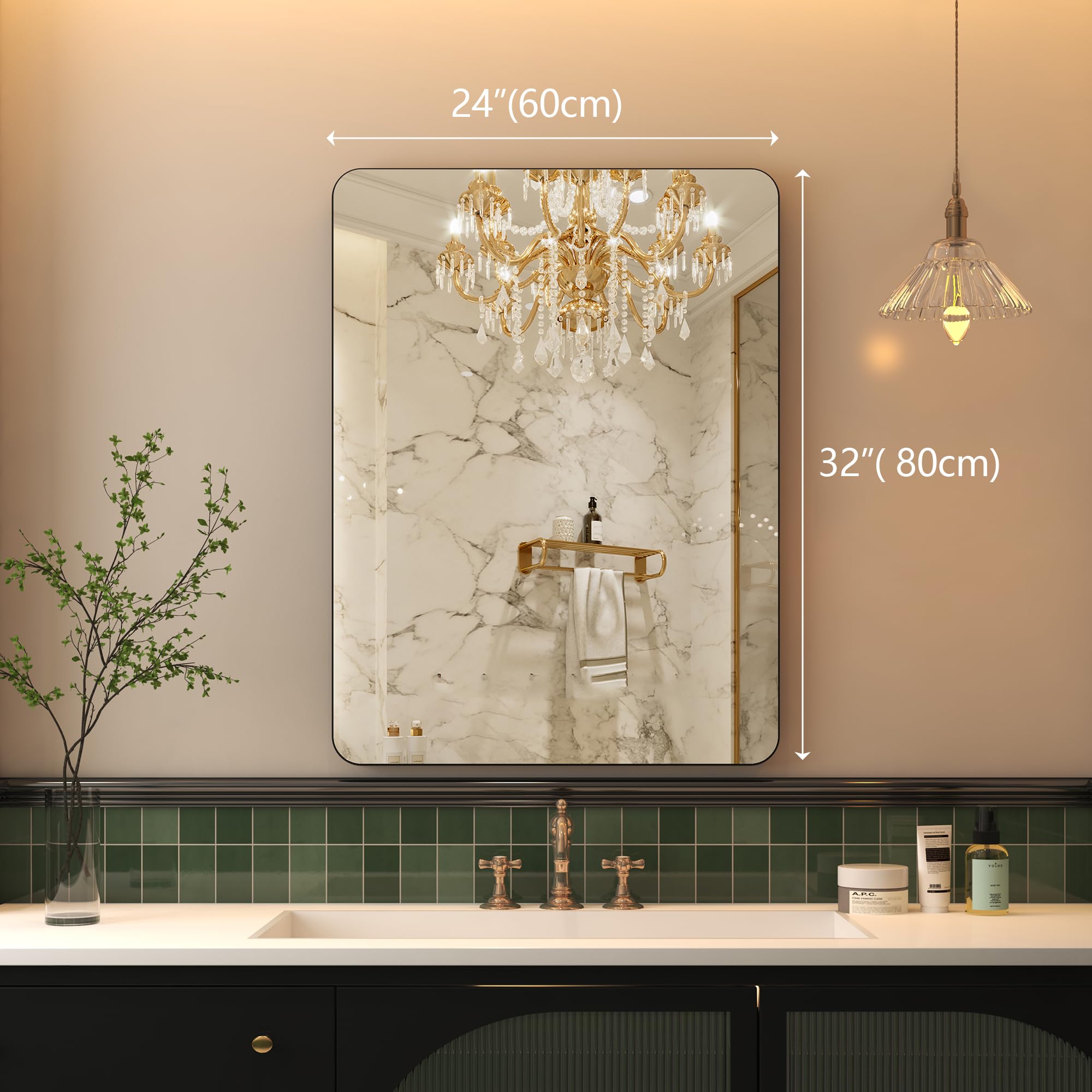 dnbss 47"x20" RGB Over Door Lighted Mirror, Full Length Mirror with Lights, LED Wall Mounted Hanging Mirror, Full Body Dressing Mirror, Light Up Mirror for Bedroom Living Room, Black