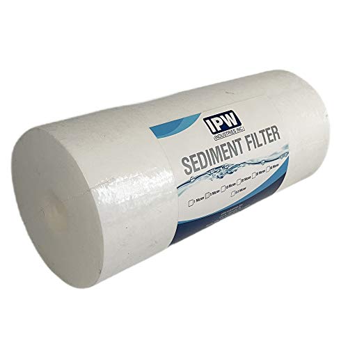 IPW Industries Inc. Whole House Sediment Water Filter - 20 Micron Sediment Filter - Full Flow Filter Compatible with Pelican and Other 10" x 4.5" Filtration Systems (6 Pack of Filters)