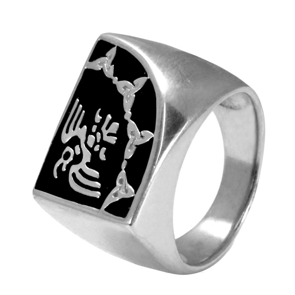 Dryad Design Large Sterling Silver Norse Raven Signet Ring Size 9
