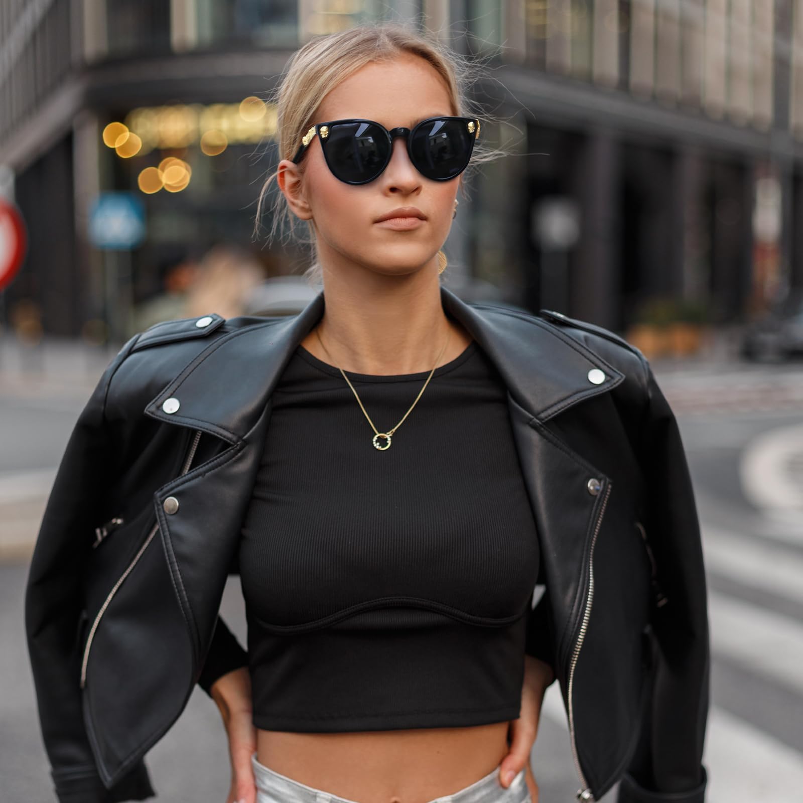 Dollger Skull Sunglasses Women Cat Eye Sunglasses Gothic Style UV Production