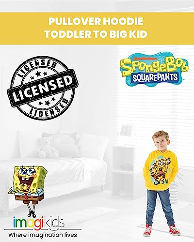 SpongeBob SquarePants Little Boys Fleece Fashion Pullover Hoodie Yellow 4