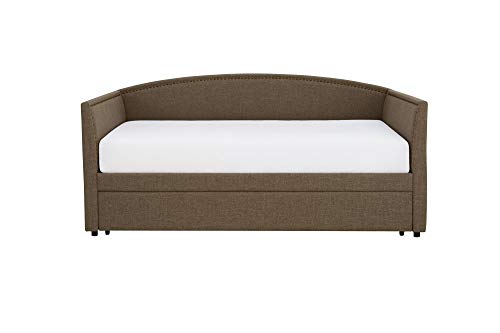 DHP Clara Linen Daybed with Trundle Set, Sofa Bed, Twin Size Frame, Oatmeal