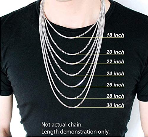 Dubai Collections Figaro 5mm 14k White Gold Chain for Men Necklace Women Jewelry Strong Solid Clasp Gift with Lobster plated Clasp 18inch -28inch (22.00)