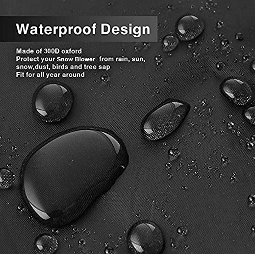 Honester Snow Thrower Cover Waterproof Universal Snow Blower Covers fit for Two Stage Snow Blowers 47" L x 32" H x 40" W (L)