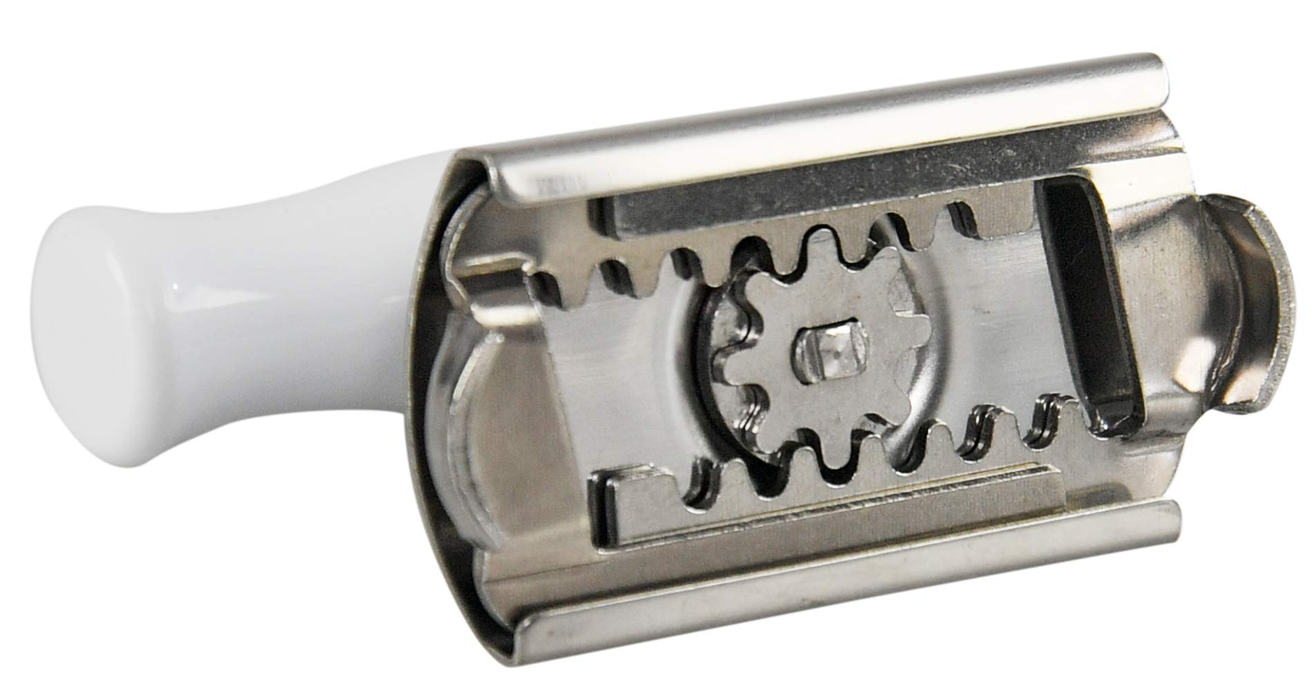 HOME-X Twist-Top Jar Opener, Easy Grip Opener, Great for Weak or Arthritic Hands, Strong Gripping Jar Opener, 3 ½” L x 1 ½” W x 2 ¾” H, White