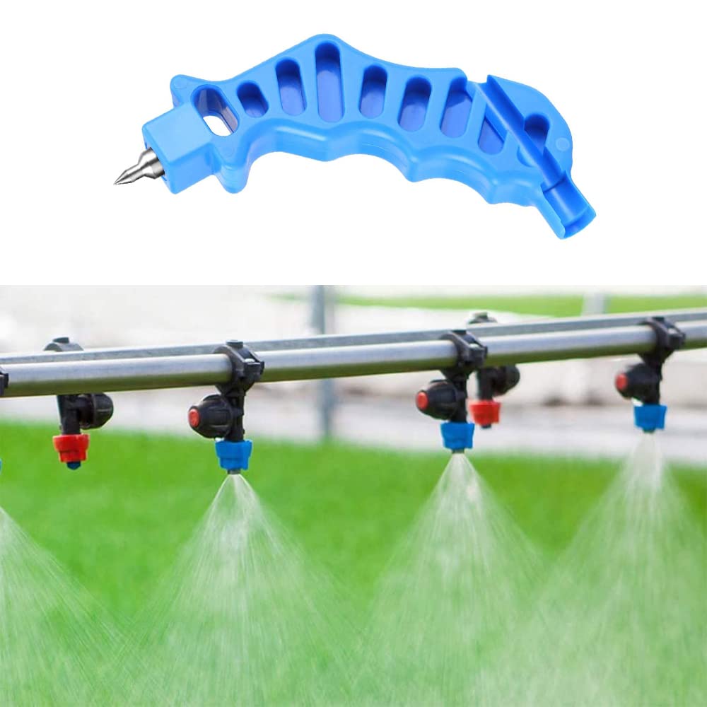 UCLEVER 2-in-One Drip Irrigation Tubing Hole Punch & Fitting Insertion Easier Tool for 1/4" Inch Fitting & Emitter Insertion