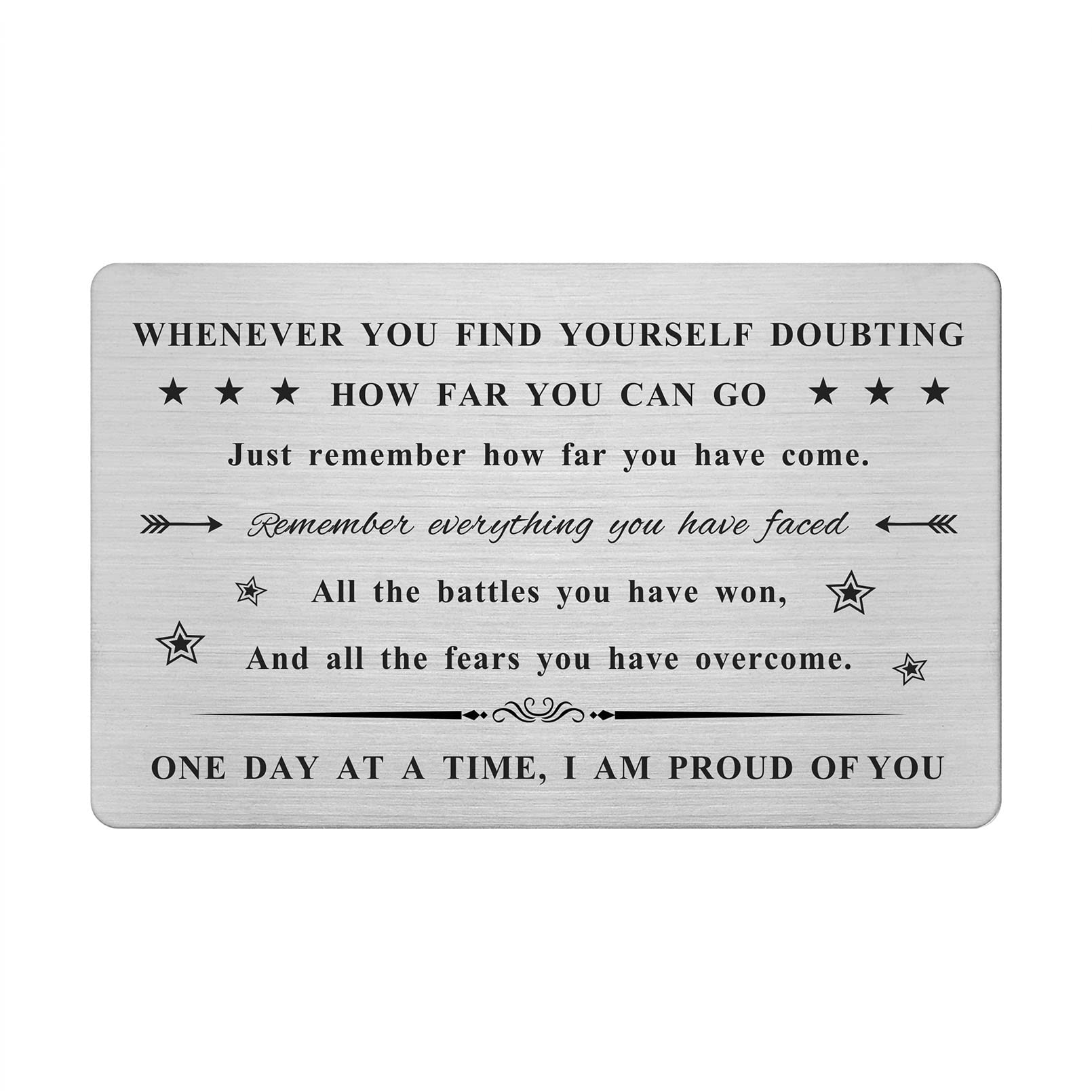 Emideary Sobriety Wallet Card Gifts for Women Men, Sober Gift - Proud of You AA Recovery Gift Keepsake - Sobriety Anniversary Christmas Presents