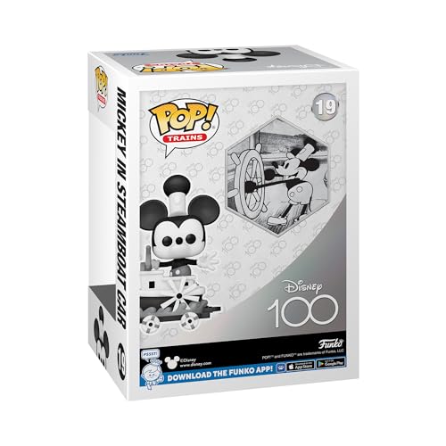 Funko Pop! Train: Disney 100 - Mickey in Steamboat Car, Mickey Mouse, Amazon Exclusive